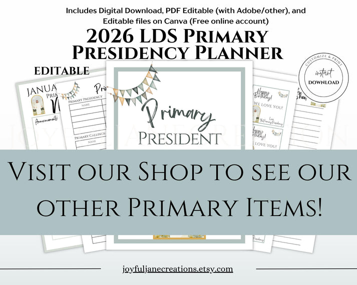 2026 LDS Primary Program Script - Customizable Old Testament Presentat ...
