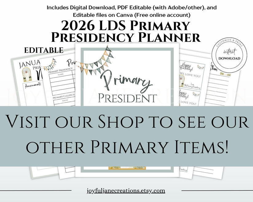 2026 LDS Primary Program Script - Customizable Old Testament Presentat ...