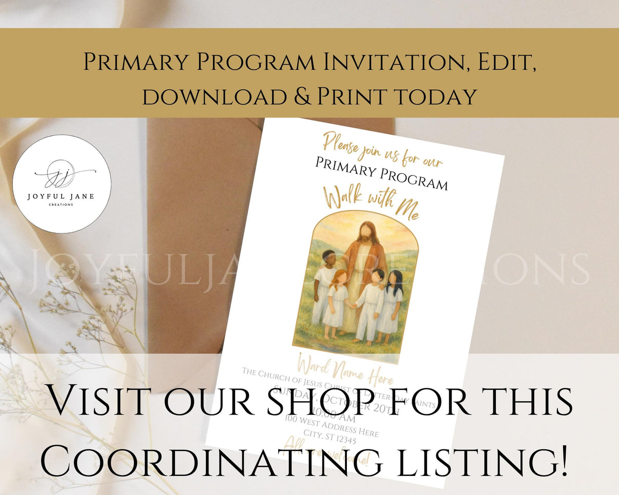 2026 LDS Primary Program Script - Customizable Old Testament Presentat ...