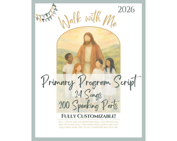 2026 LDS Primary Program Script - Customizable Old Testament Presentat ...